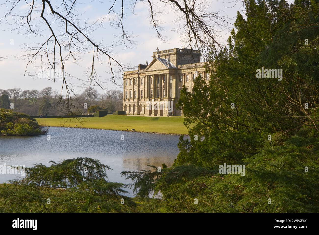 Lyme Park, Elizabethan 16th century mansion of baroque and Palladian ...
