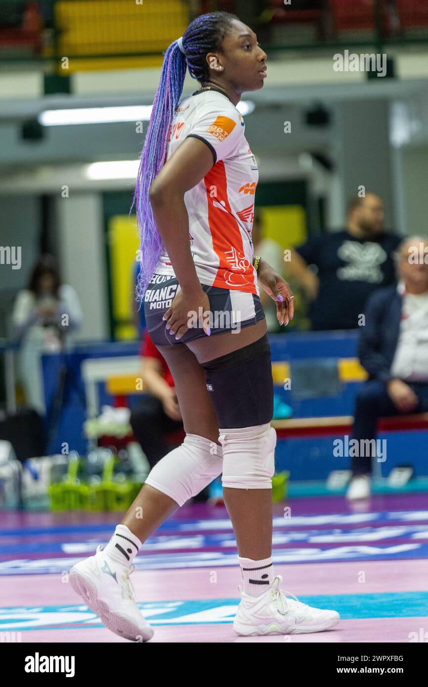 Milan, Italy. 09th Mar, 2024. Terry Ruth Enweonwu (Cuneo Granda Volley ...
