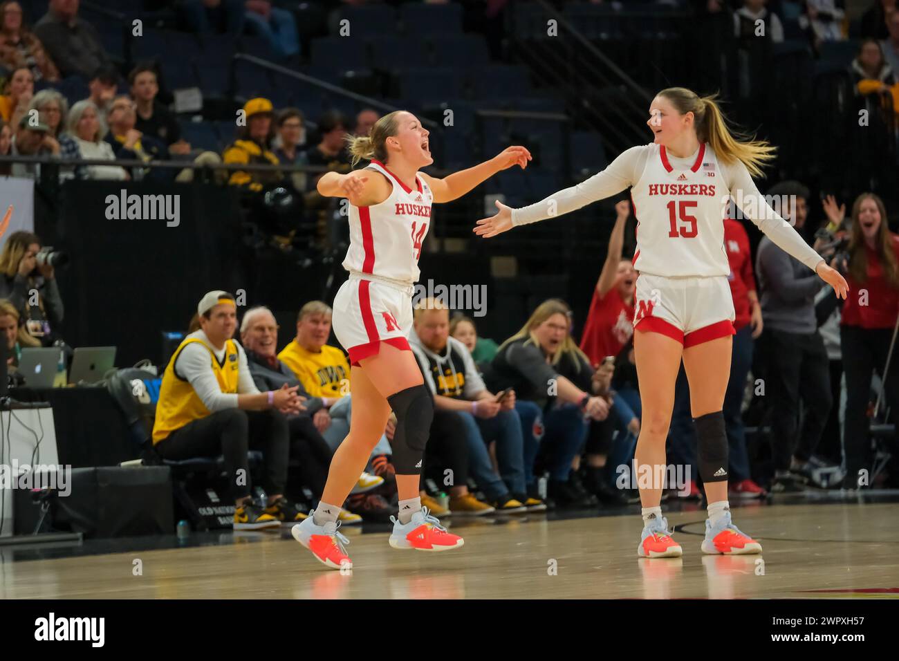 Minneapolis, Minnesota, USA. 9th Mar, 2024. Nebraska Cornhuskers guard ...