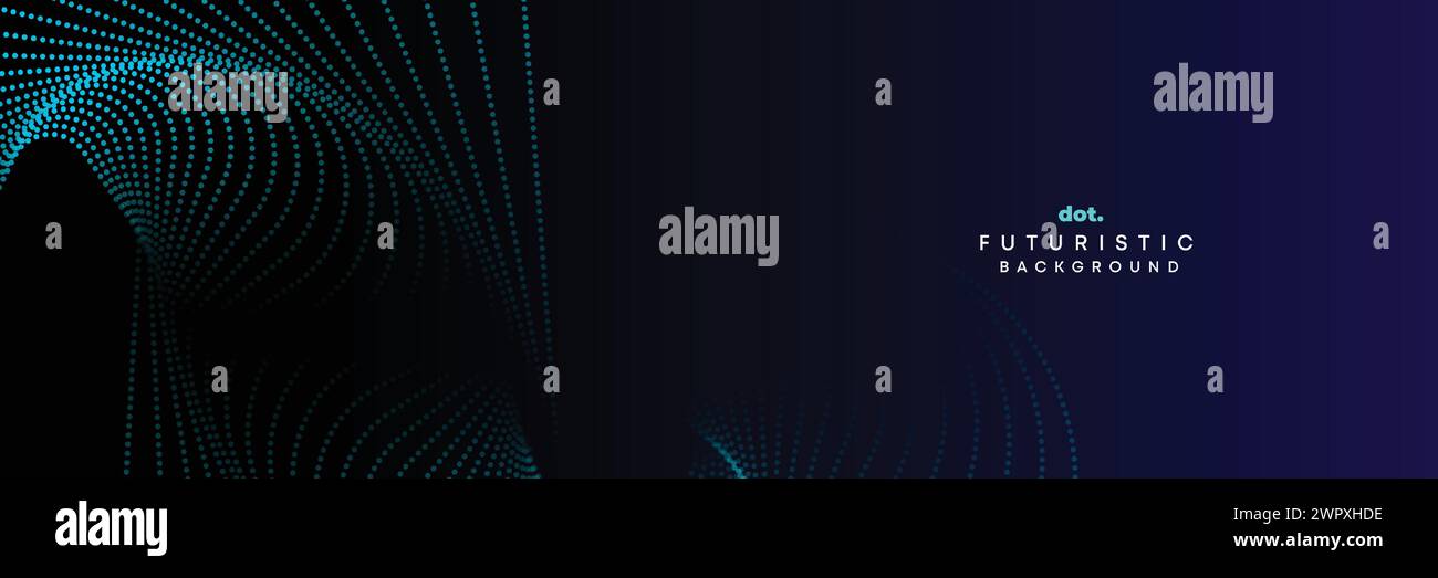Dark blue digital technology banner gradient web background. Blue ...