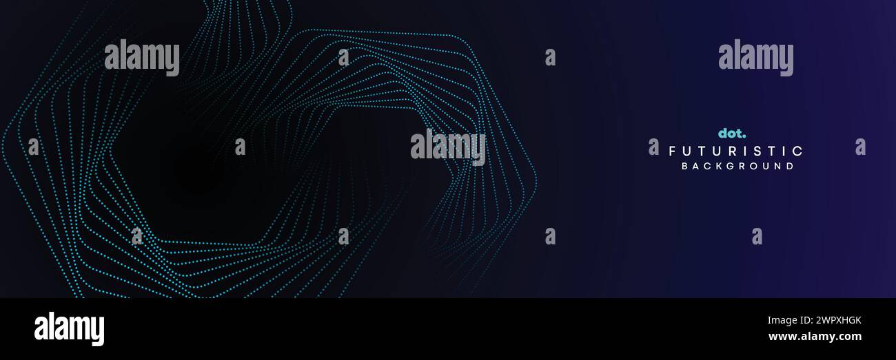 Dark blue digital technology banner gradient web background. Blue ...