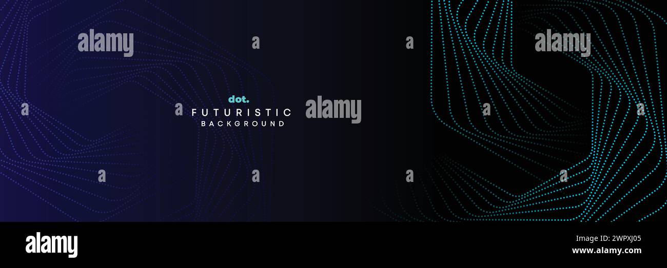 Dark blue digital technology banner gradient web background. Blue ...