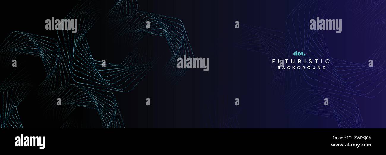 Dark blue digital technology banner gradient web background. Blue ...