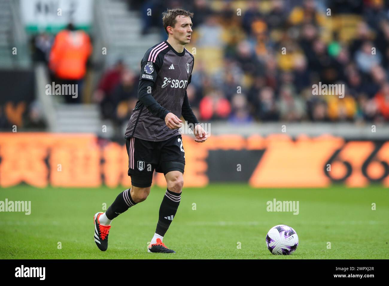 Wolverhampton, UK. 09th Mar, 2024. Timothy Castagne of Fulham in action ...