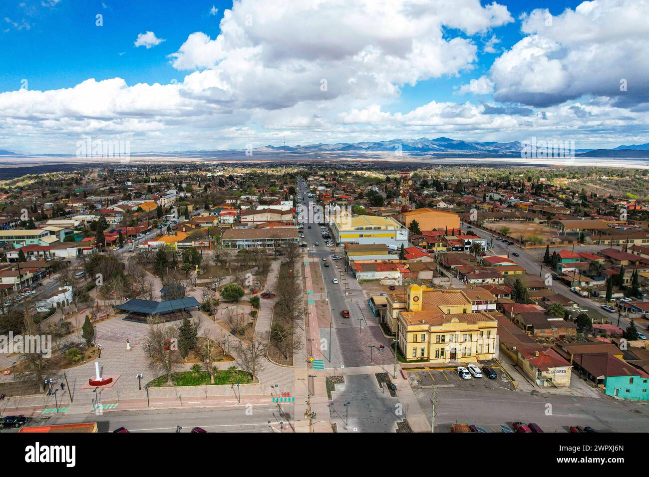Aerial view of Canaea Sonora Mexico. Vista aerea de Canaea Sonora ...