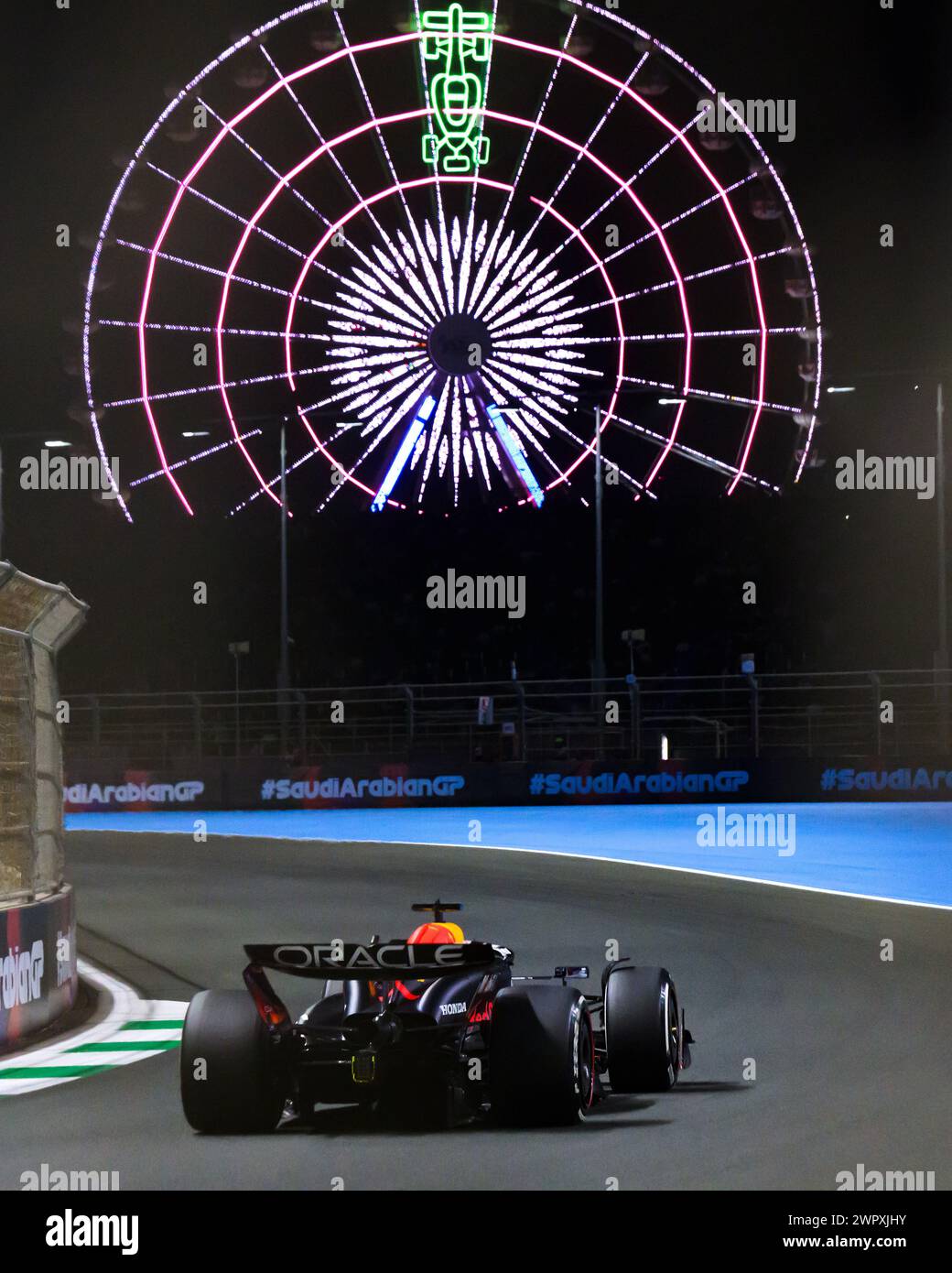 Jeddah, Saudi Arabia. 9th March 2024. Max Verstappen of Oracle Red Bull Racing During Race ...