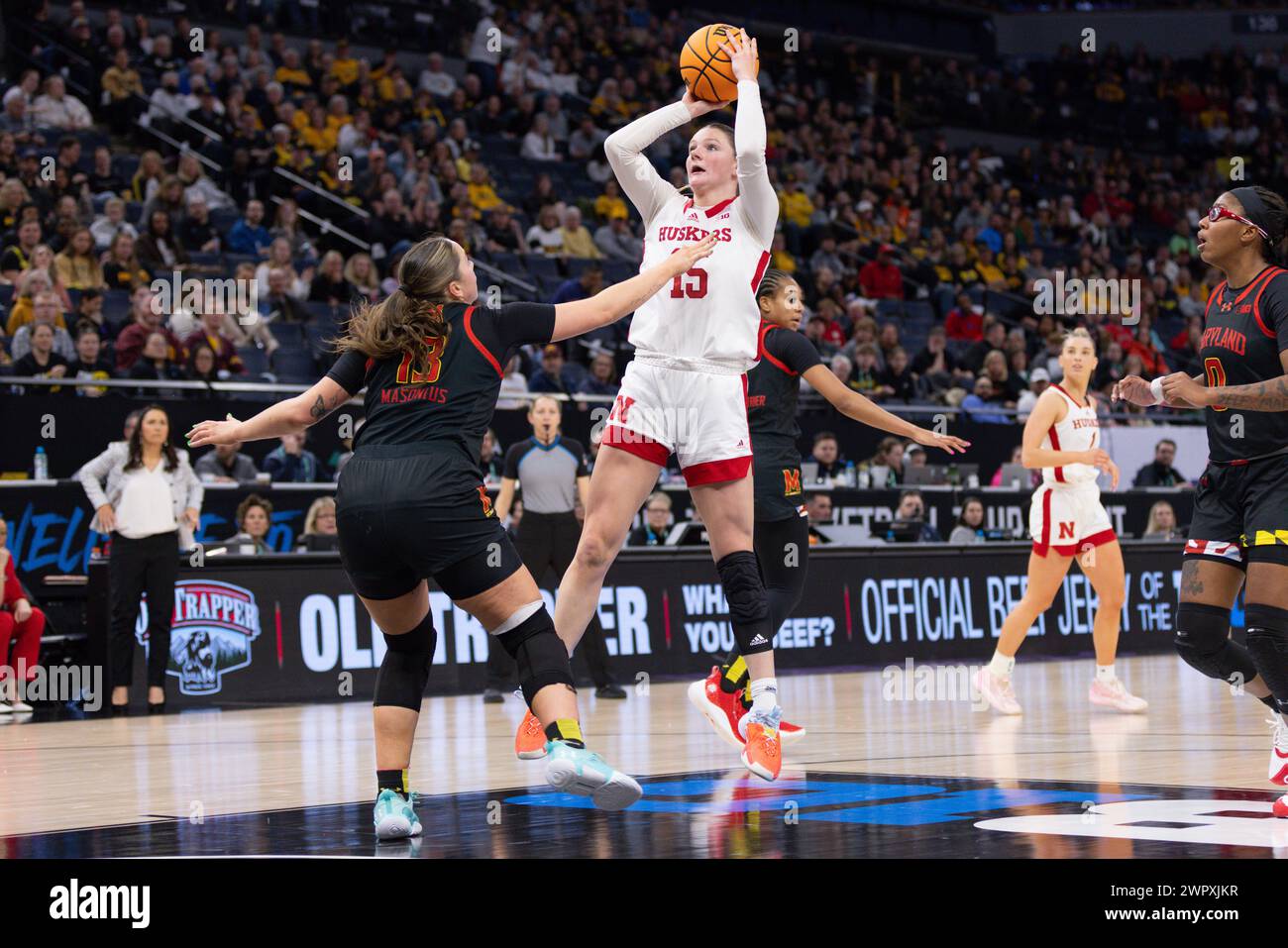 MINNEAPOLIS, MN - MARCH 16: Nebraska Cornhuskers guard Kendall Moriarty ...