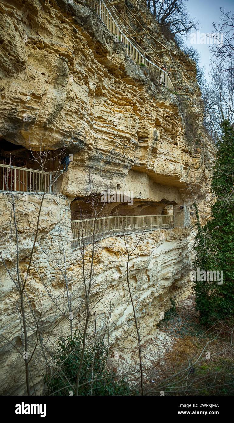 Aladzha Monastery medieval Orthodox Christian cave monastery. Aladzha ...