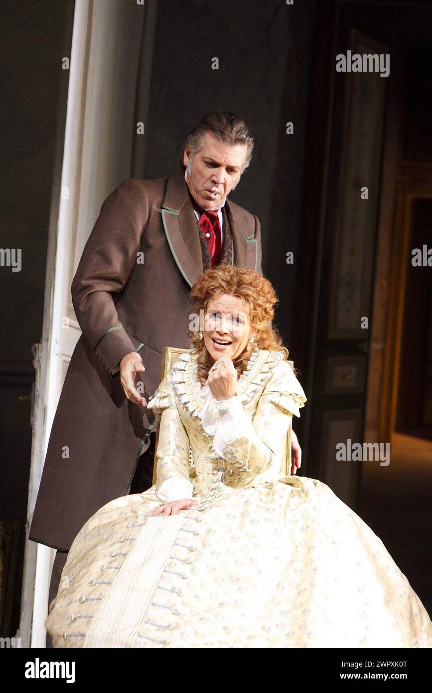 Thomas Hampson (Giorgio Germont), Renee Fleming (Violetta Valery) in LA ...