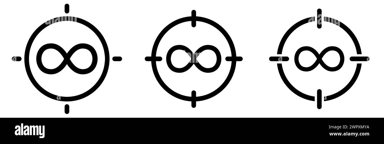 Infinity icon in target crosshair Stock Vector Image & Art - Alamy