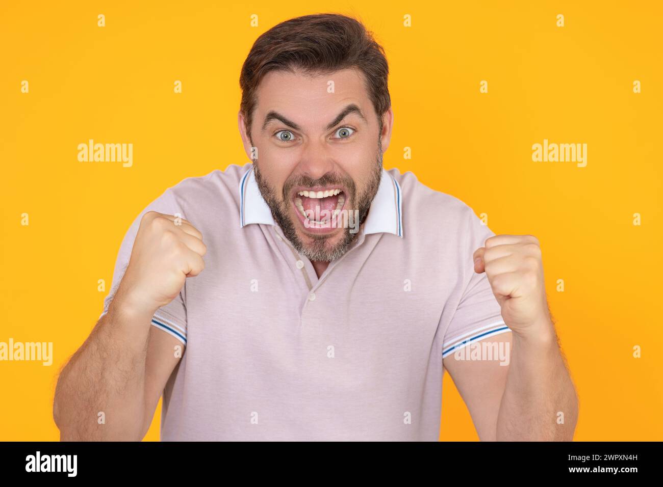 The shout. Man shouting. Portrait of Angry man screaming. Portrait of ...