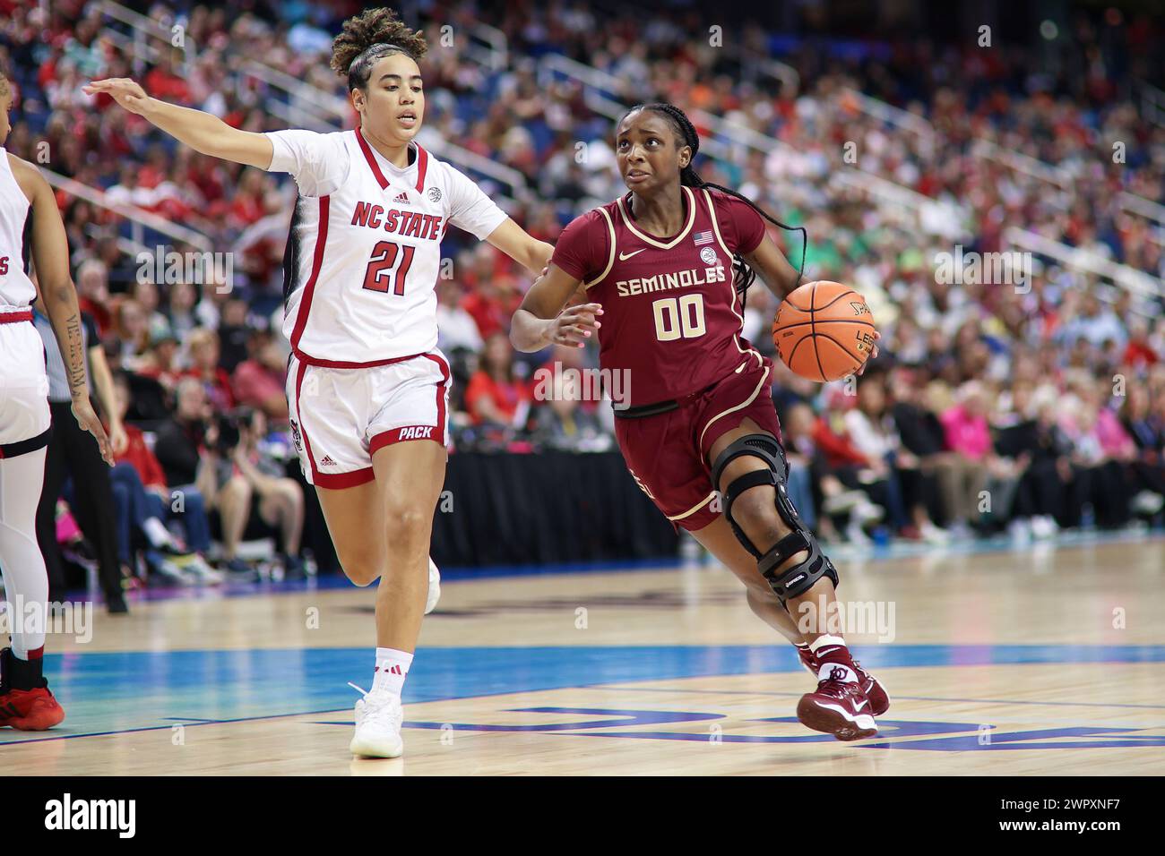 GREENSBORO, NC - MARCH 08: Florida State Seminoles guard Ta'Niya Latson ...