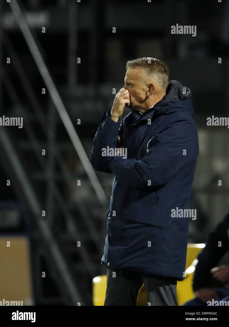WAALWIJK -Vitesse coach Edward Sturing is disappointed during the Dutch ...