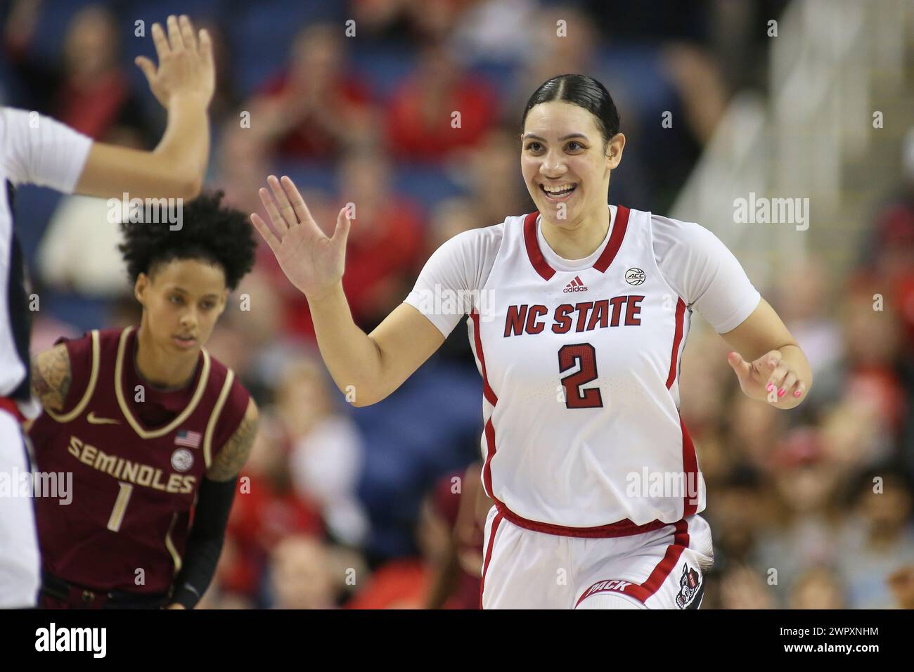 GREENSBORO, NC - MARCH 08: NC State Wolfpack forward Mimi Collins (2 ...
