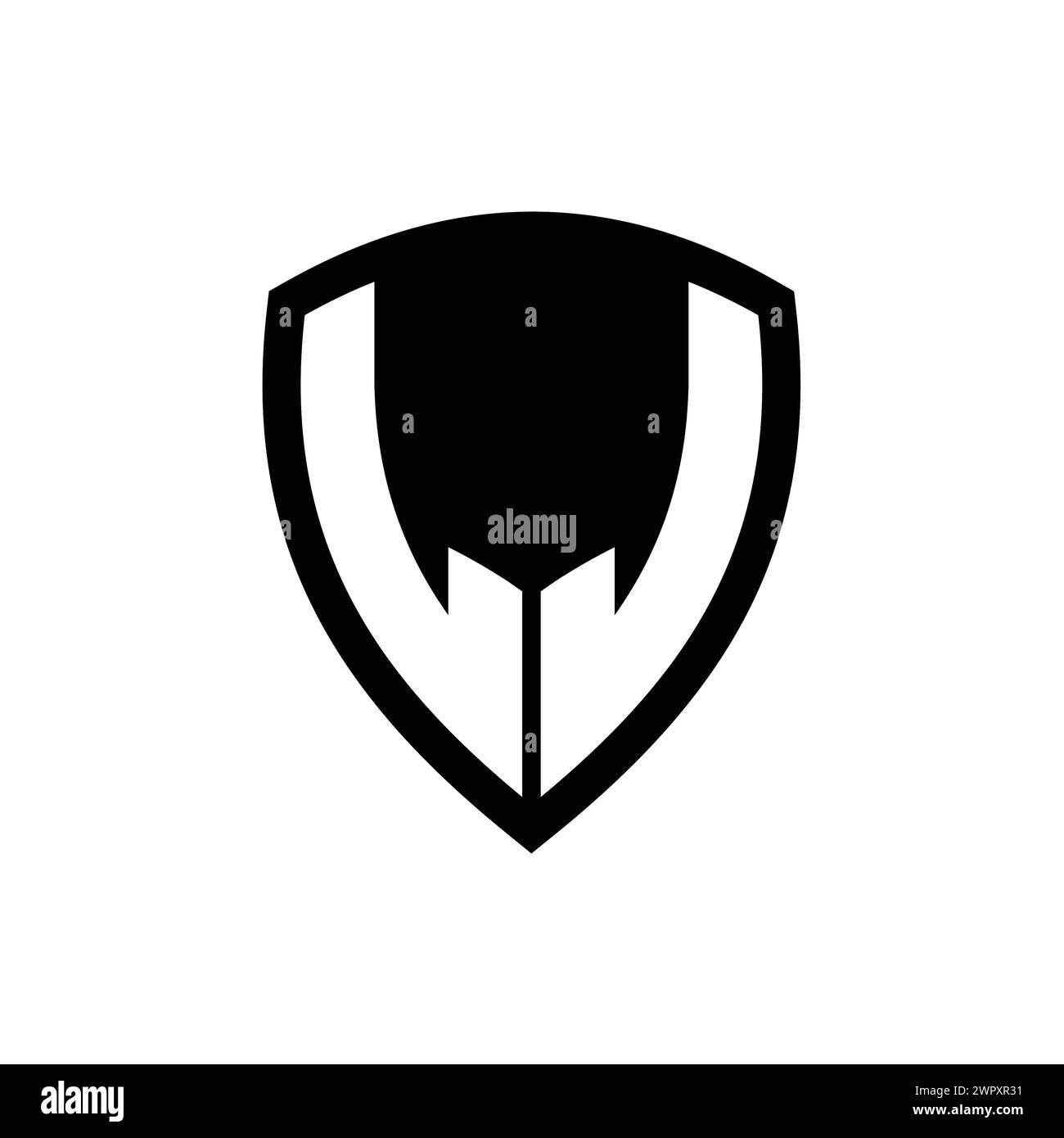 LJ monogram logo with bold letters shield shape with black and white color design template Stock ...