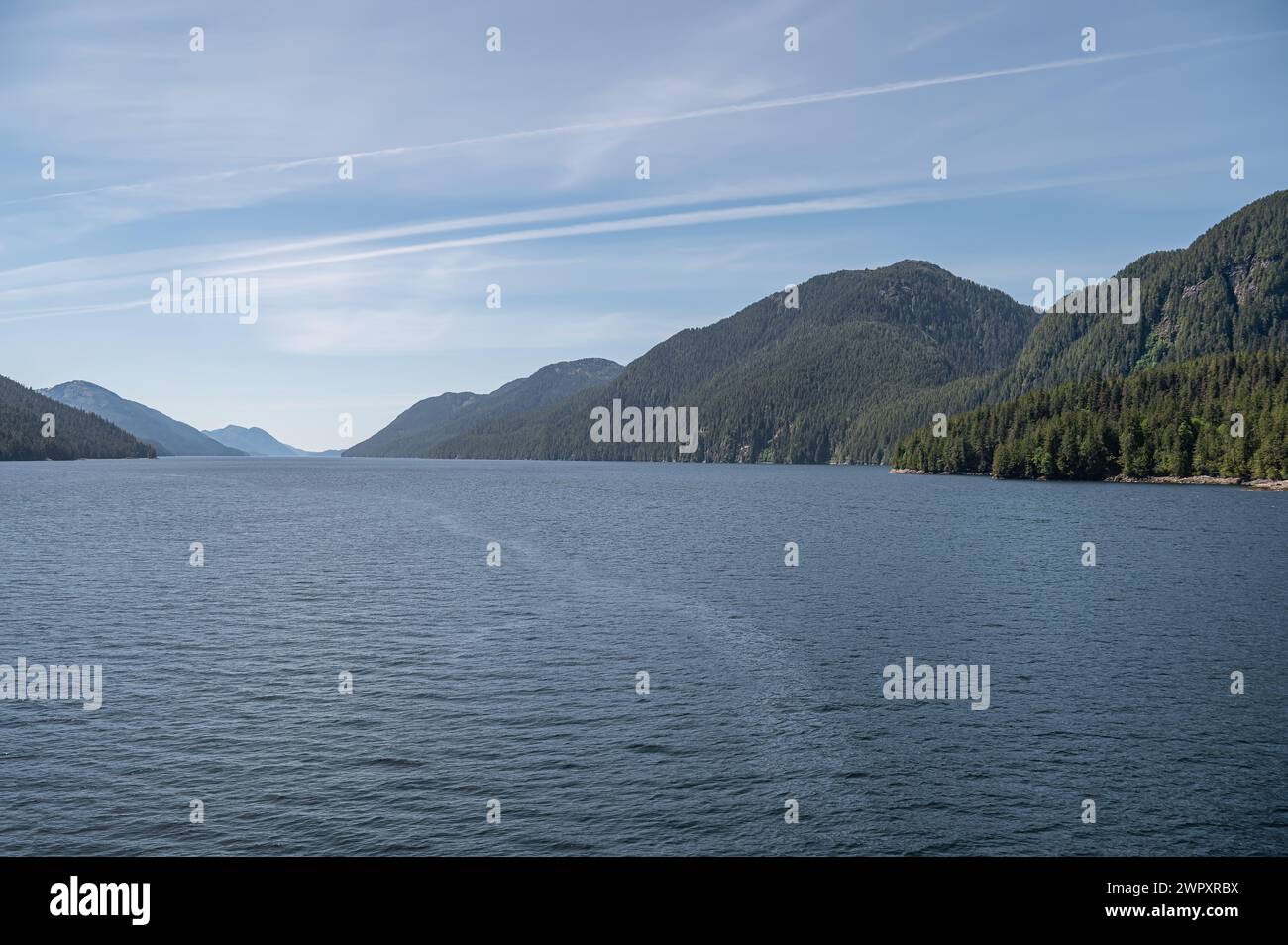 The inside passage with Princess Royal Island in British Columbia ...