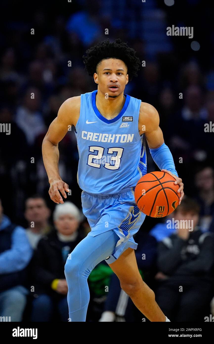 Creighton's Trey Alexander plays during an NCAA college basketball game ...