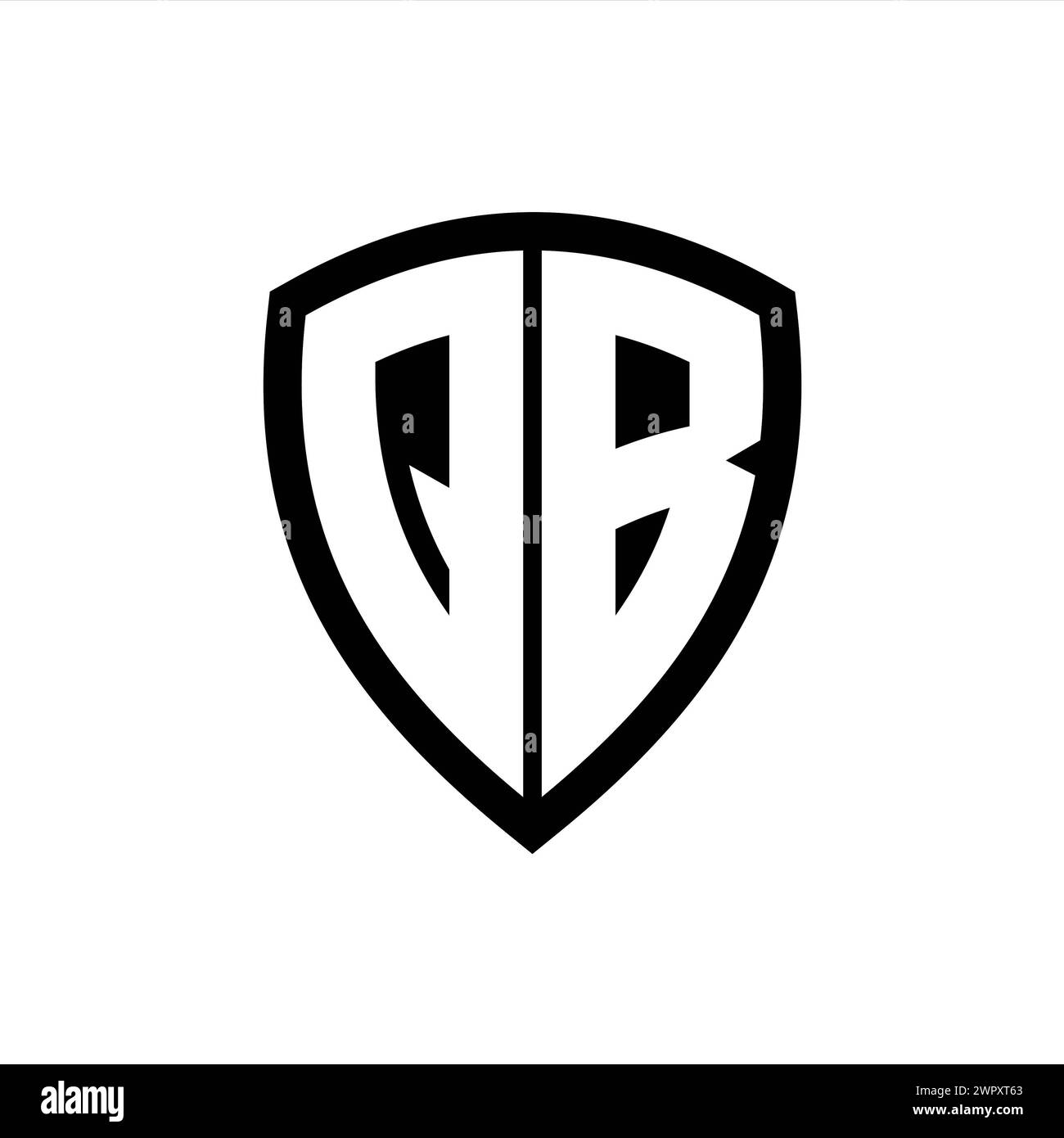 Qb logo design Black and White Stock Photos & Images - Alamy