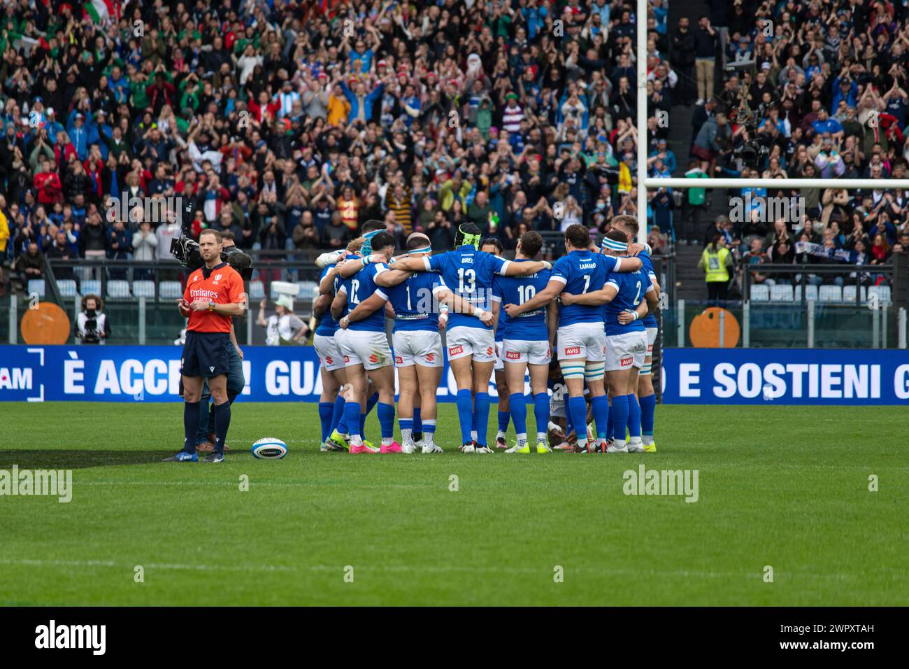 Rome, Italy, 9 mar 2024. Italy vs Scotland, Rugby Six Nations, Italy ...
