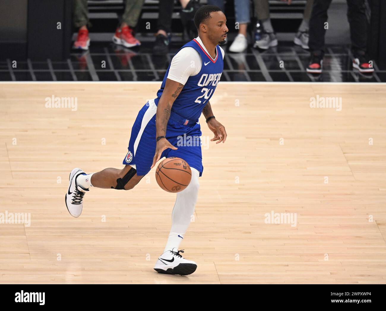 LOS ANGELES, CA - MARCH 09: LA Clippers guard Norman Powell (24) seen ...