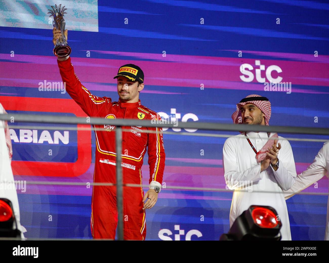 Jeddah, Arabie Saoudite. 09th Mar, 2024. LECLERC Charles (mco), Scuderia Ferrari SF-24, portrait ...
