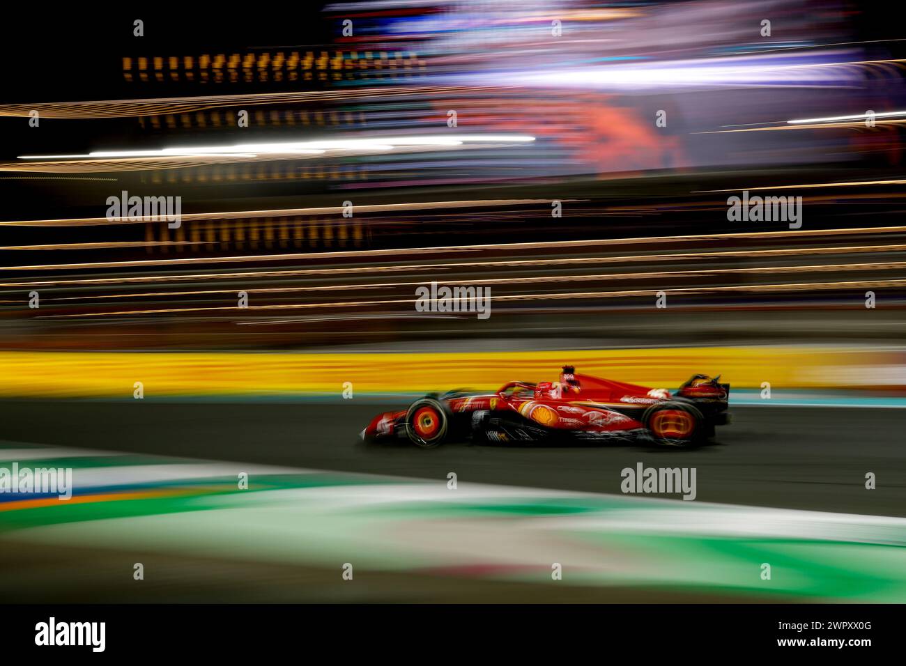Jeddah, Arabie Saoudite. 09th Mar, 2024. 16 LECLERC Charles (mco), Scuderia Ferrari SF-24 ...