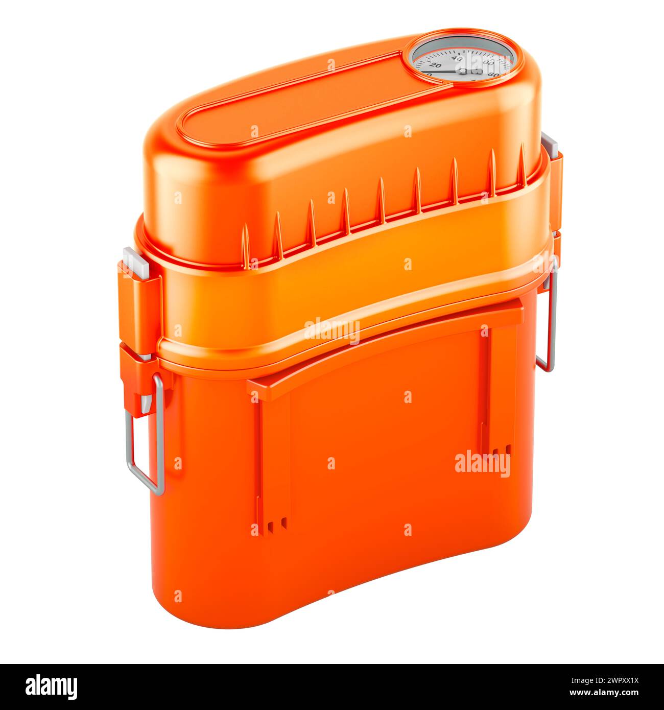 Self-contained self-rescue device, 3D rendering isolated on white ...