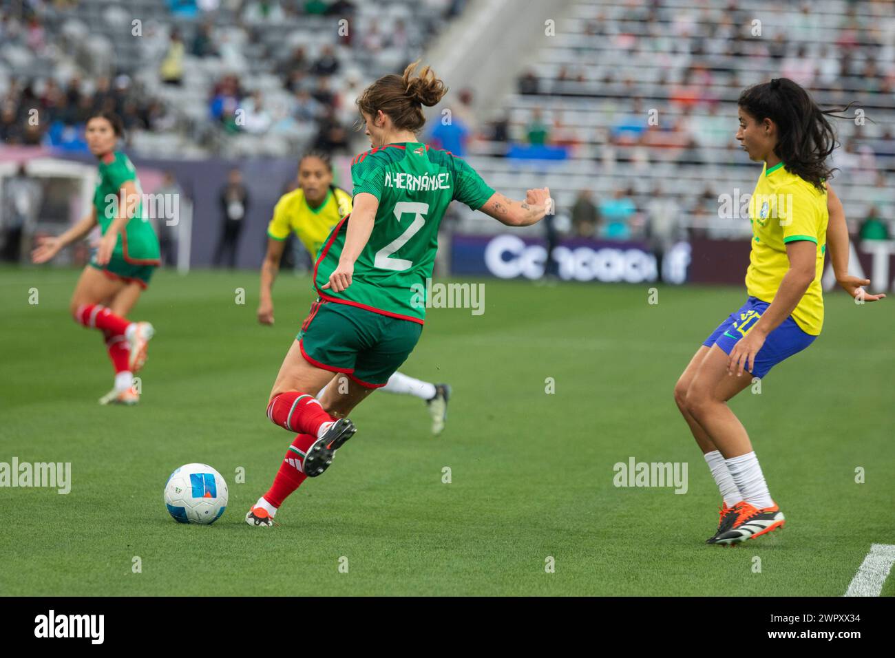 SAN DIEGO, CA - MARCH 06: Mexico defender Nicolette Hernandez (2 ...