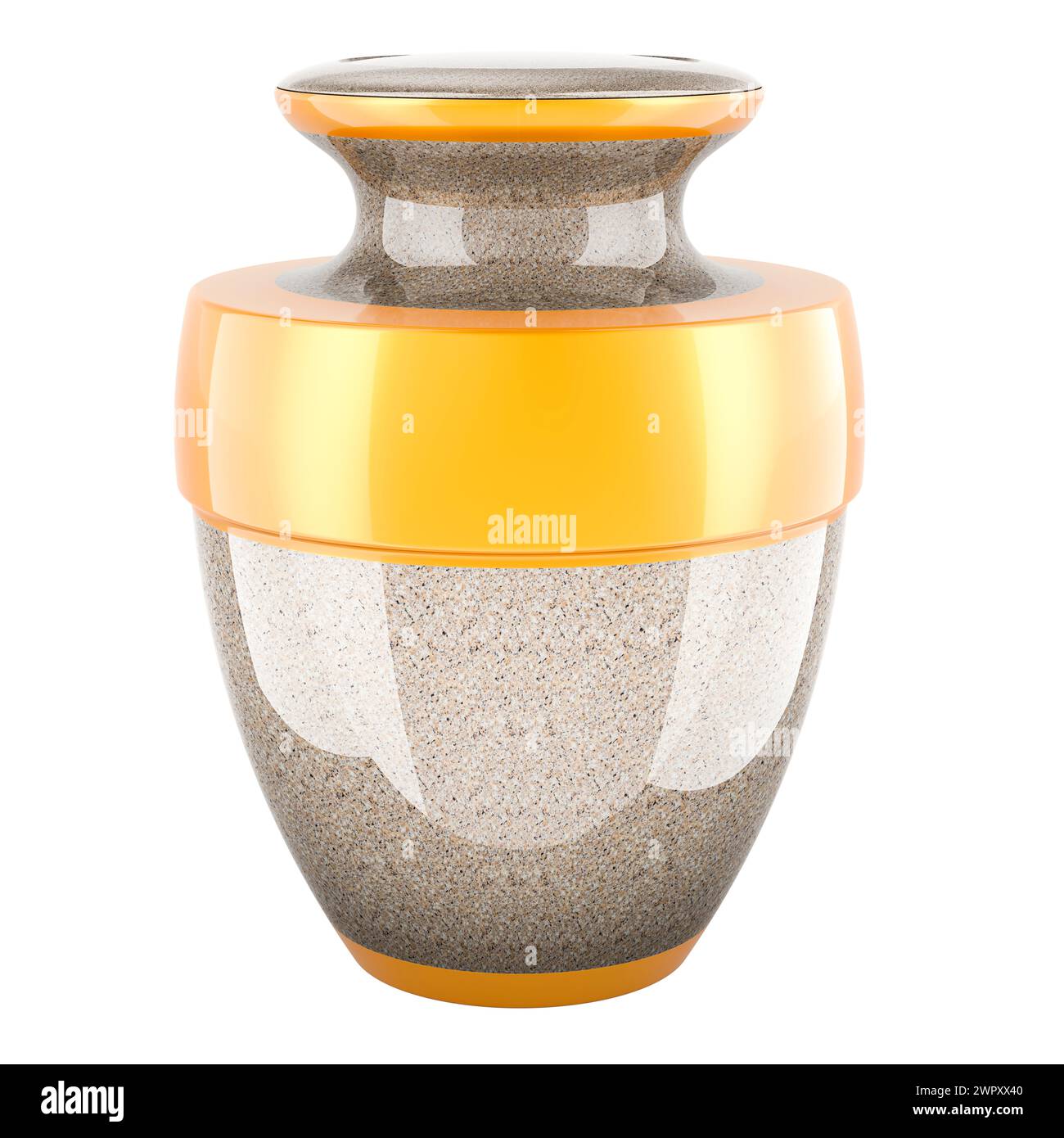 Cremation urn, funerary urn. 3D rendering isolated on white background ...