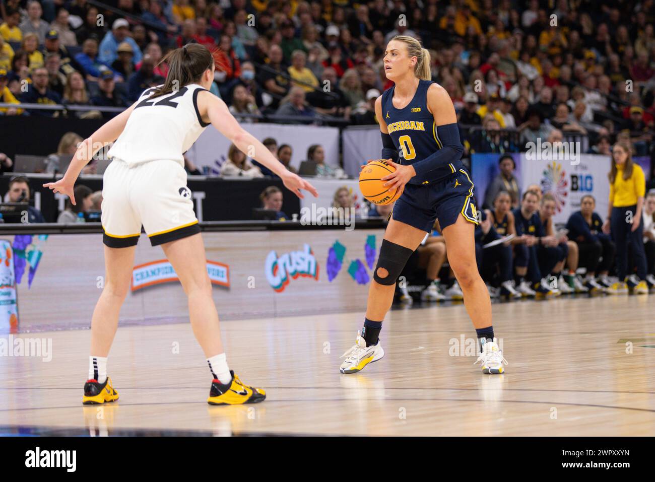 MINNEAPOLIS, MN - MARCH 16: Michigan Wolverines guard Elissa Brett (0 ...