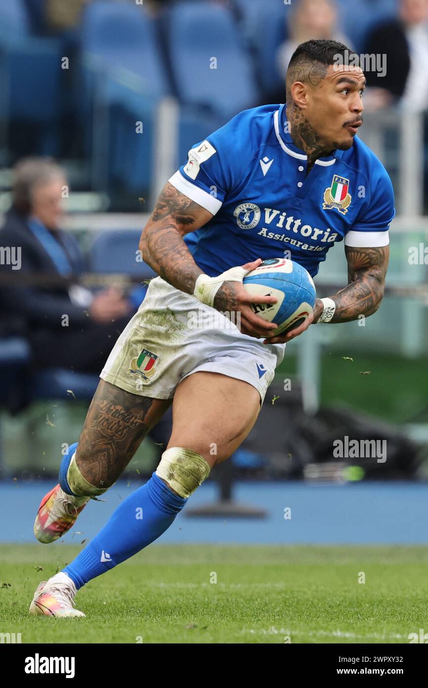 Rome, Italy. 09th Mar, 2024. Rome, Italy 09.03.2024: Monty IOANE (italy ...