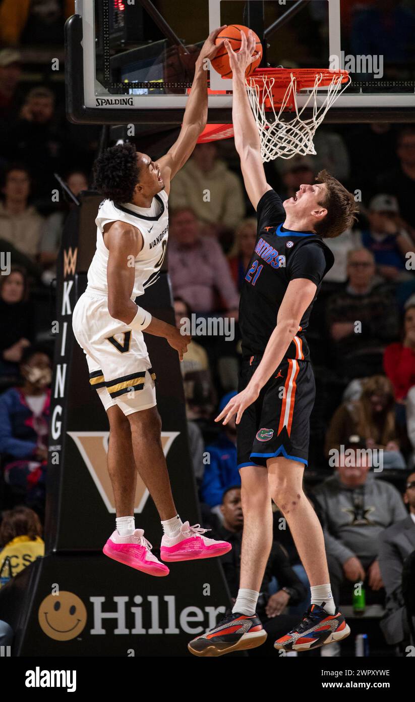 Nashville, Tennessee, USA. 9th Mar, 2024. Vanderbilt Commodores guard ...