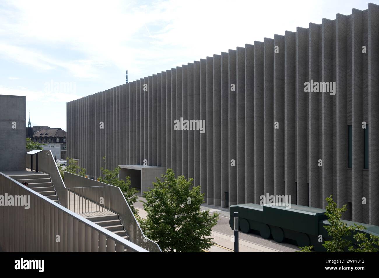 LAUSANNE, SWITZERLAND - JUNE 18, 2023: Typical Building and street at ...