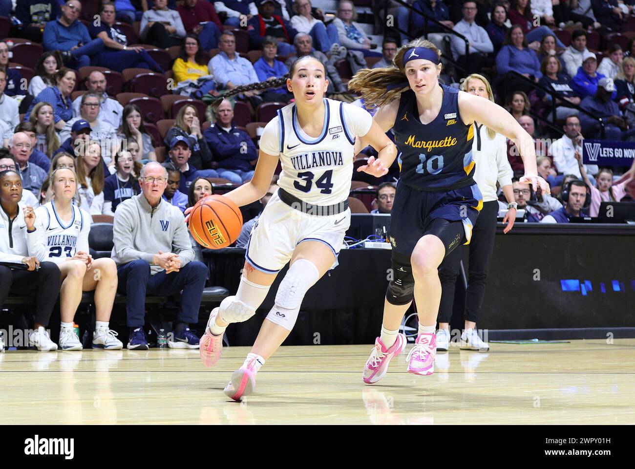 UNCASVILLE, CT - MARCH 09: Villanova Wildcats guard Maddie Webber (34 ...
