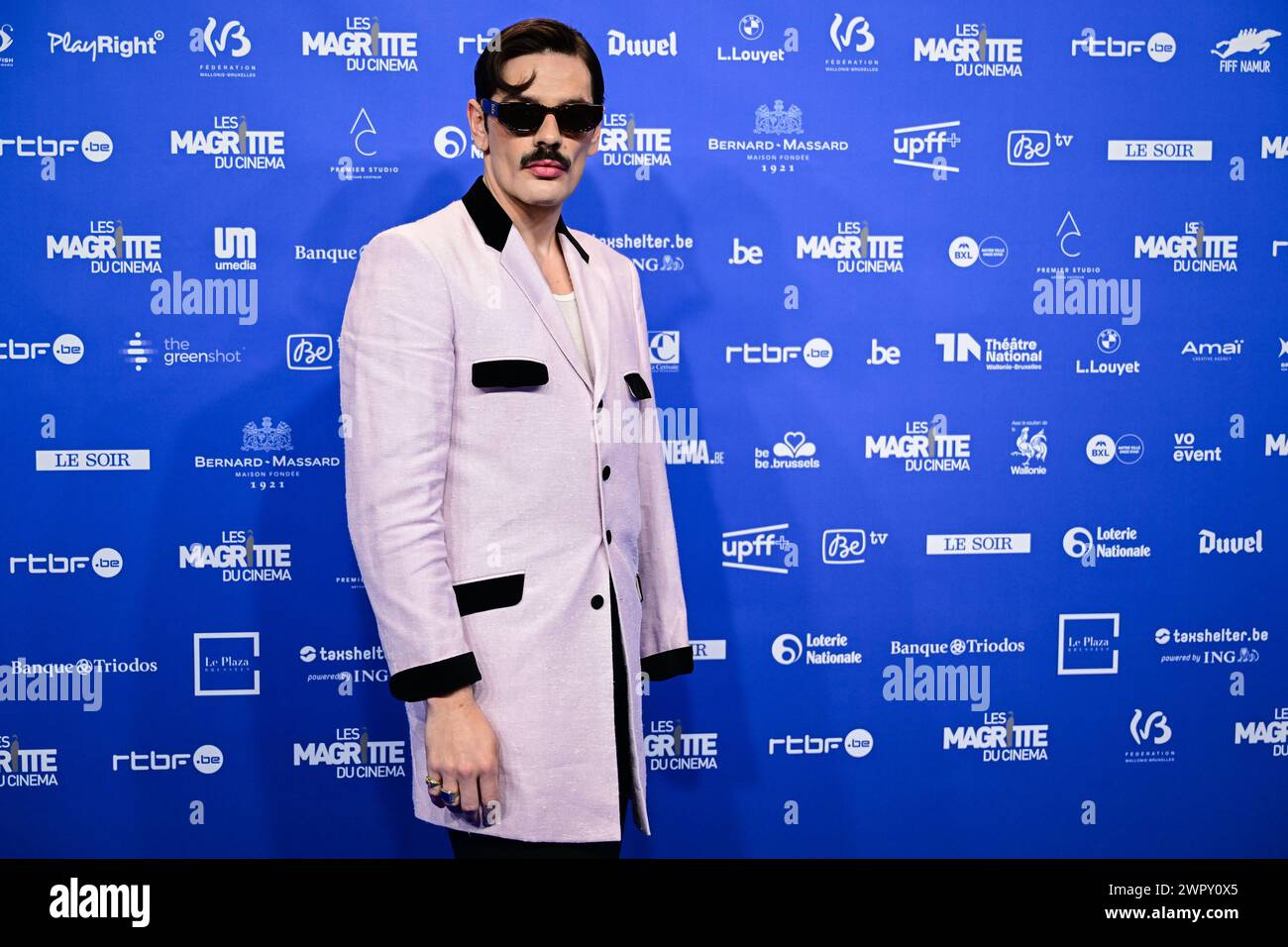 Brussels, Belgium. 09th Mar, 2024. Singer Luc Bruyere alias Lucky Love ...