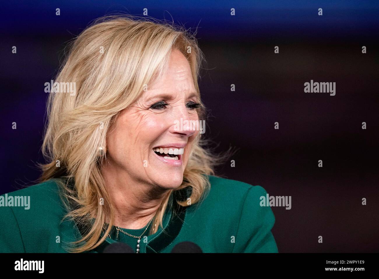 First lady Jill Biden speaks before President Joe Biden at a campaign ...