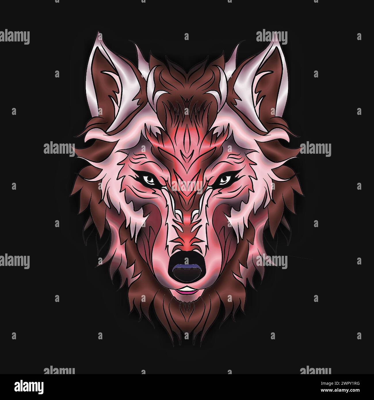 The elegant wolf head icon template is suitable for use as logos for ...