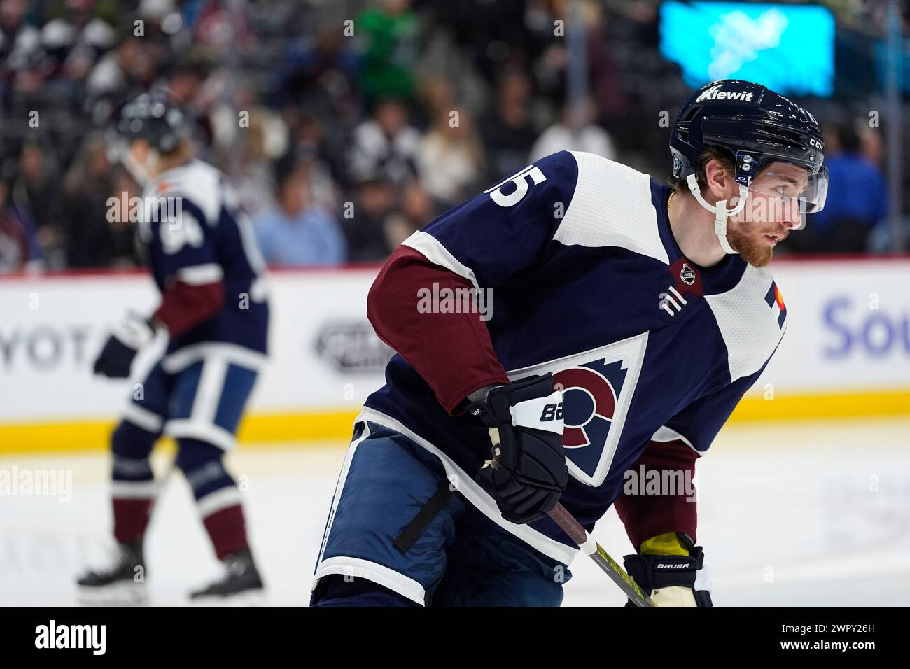 Colorsdo Avalanche center Yakov Trenin in the second period of an NHL ...