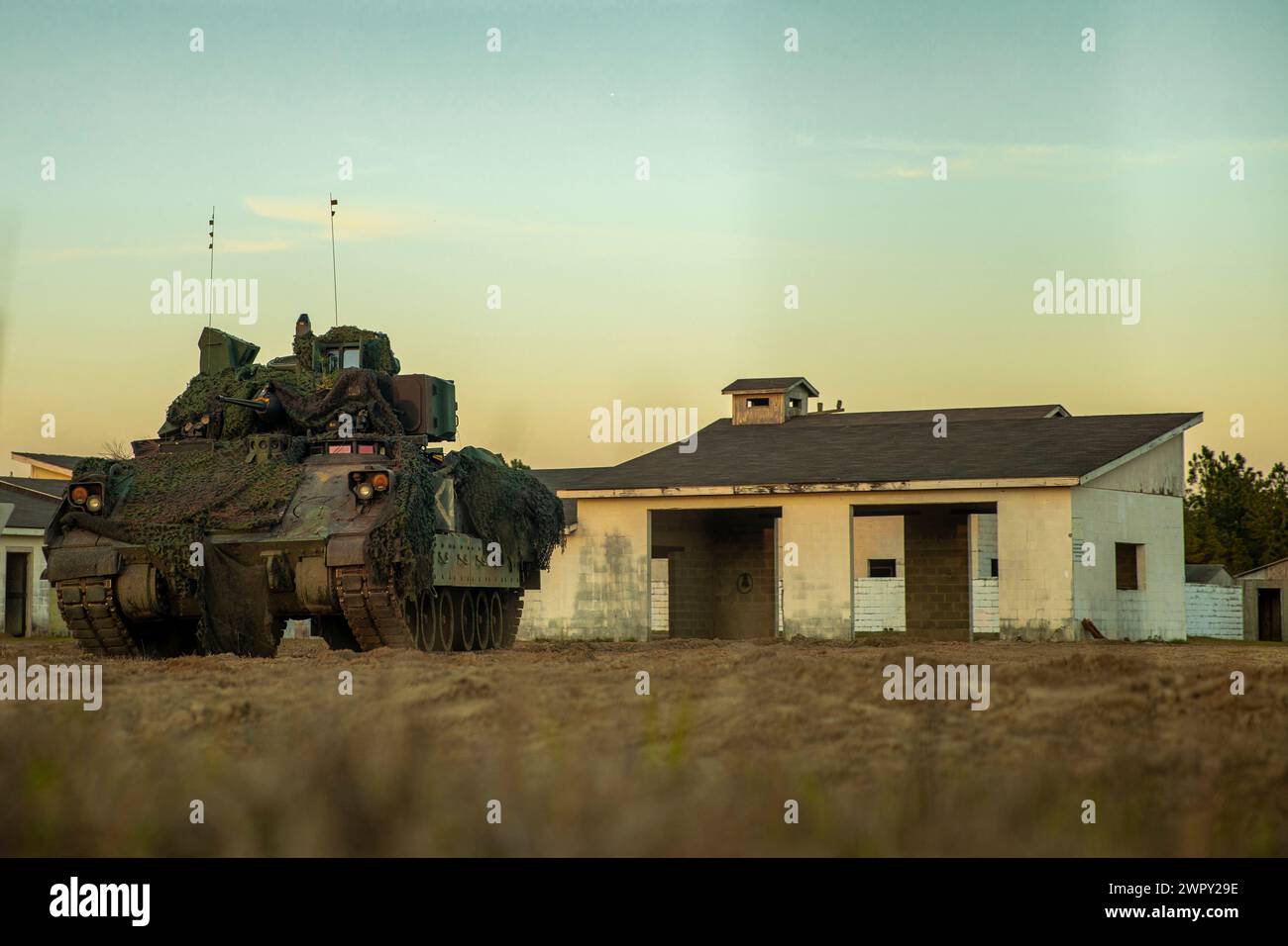 A M2A4 Bradley Fighting Vehicle, assigned to 2nd Battalion, 7th ...