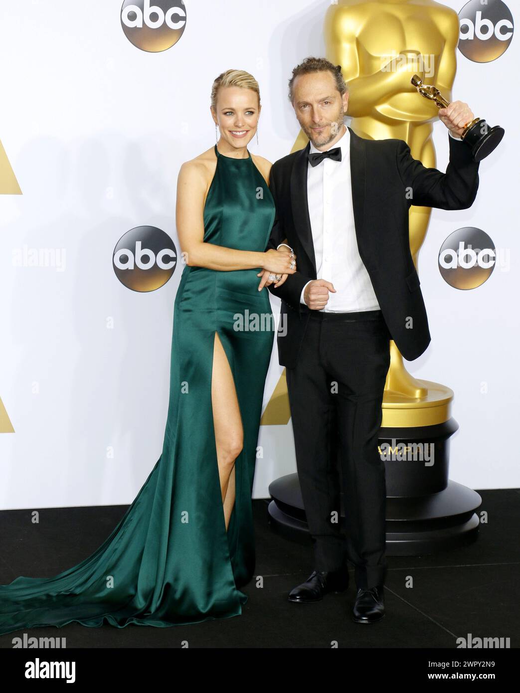 Rachel McAdams and Emmanuel Lubezki at the 88th Annual Academy Awards ...