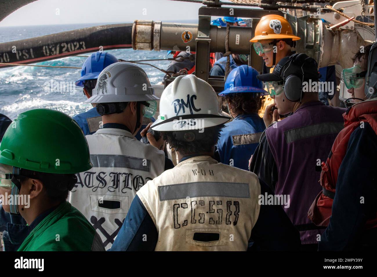231222-N-PS818-1323 ARABIAN GULF (Dec. 22, 2023) Sailors monitor the ...