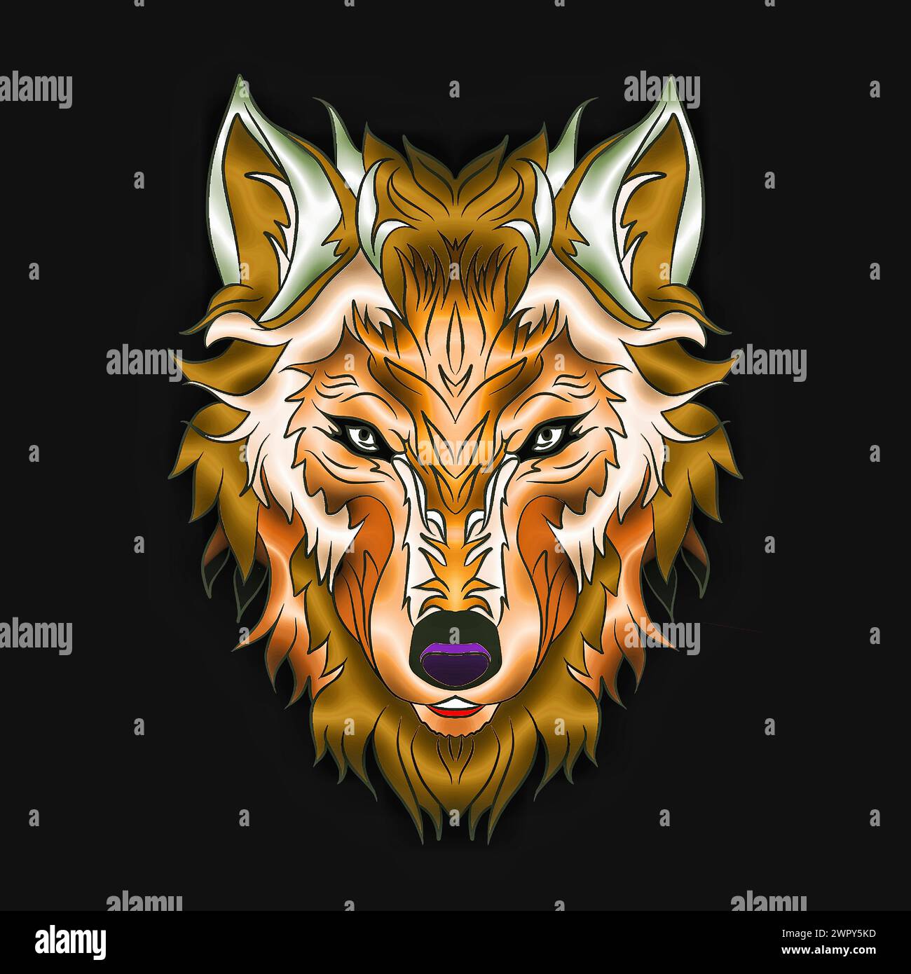 Wolf logo gaming Stock Vector Images - Alamy