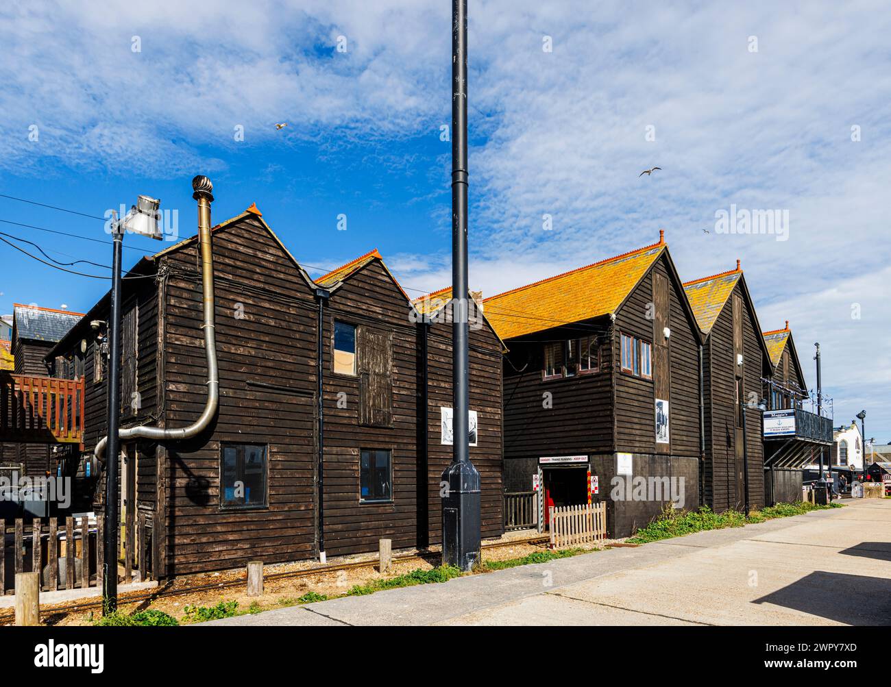 Traditional black wooden Net Shops in the Stade in the historic Old ...