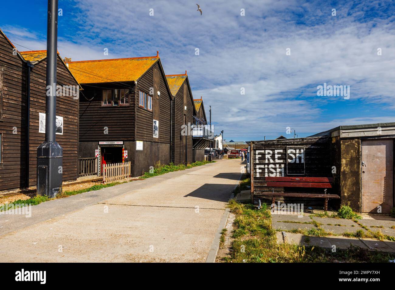 Traditional black wooden Net Shops in the Stade in the historic Old ...