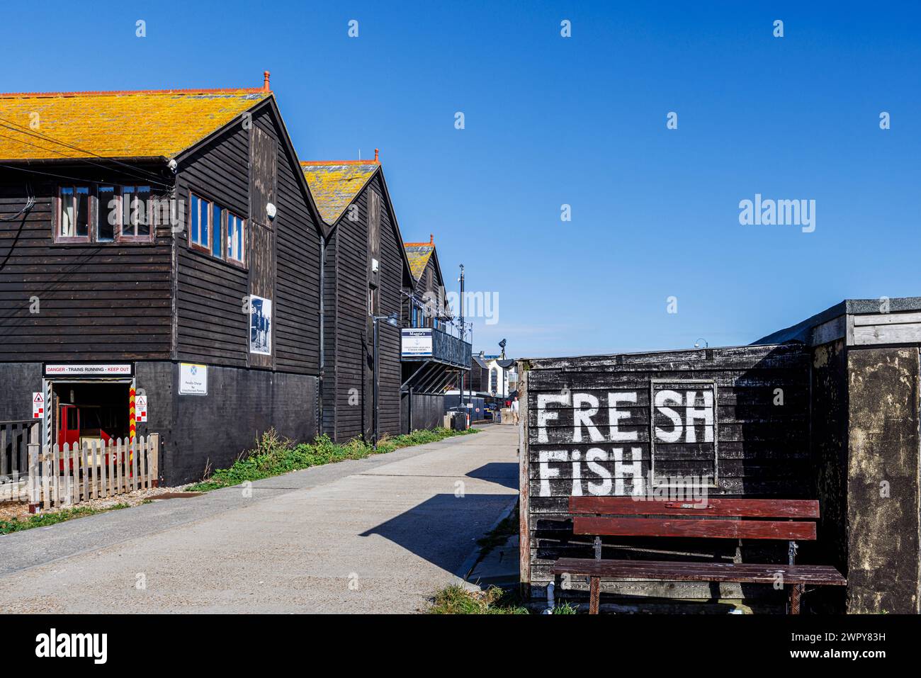 Traditional black wooden Net Shops in the Stade in the historic Old ...