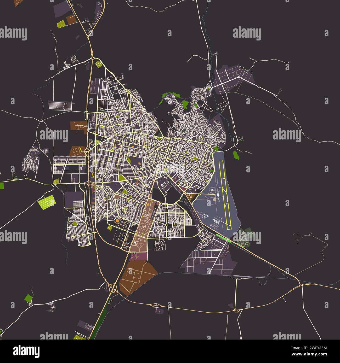Map of Zahedan, Sistan and Baluchestan Province, Iran Stock Vector ...
