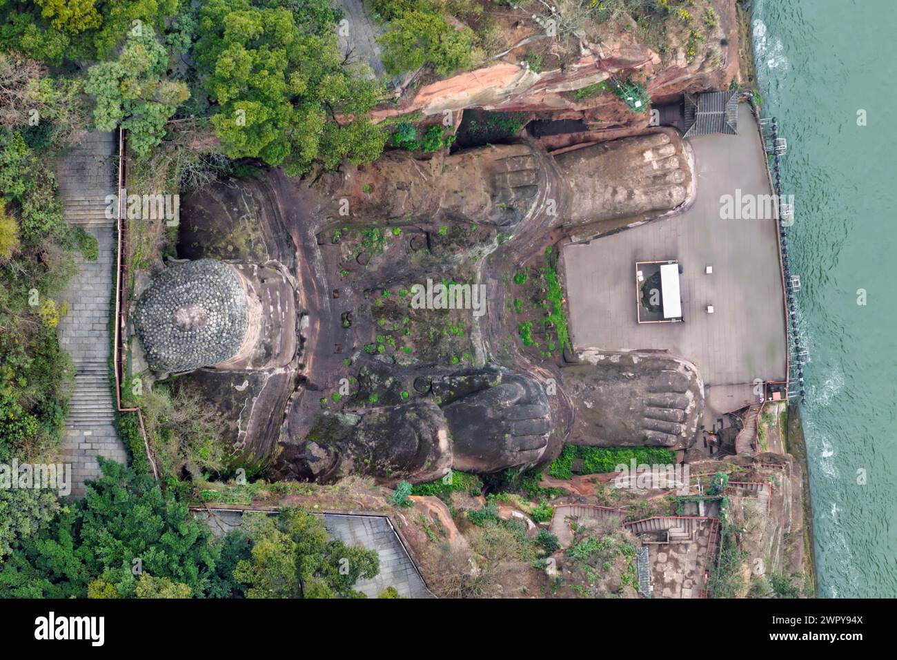 Giant Leshan Buddha near Chengdu, China Stock Photo - Alamy