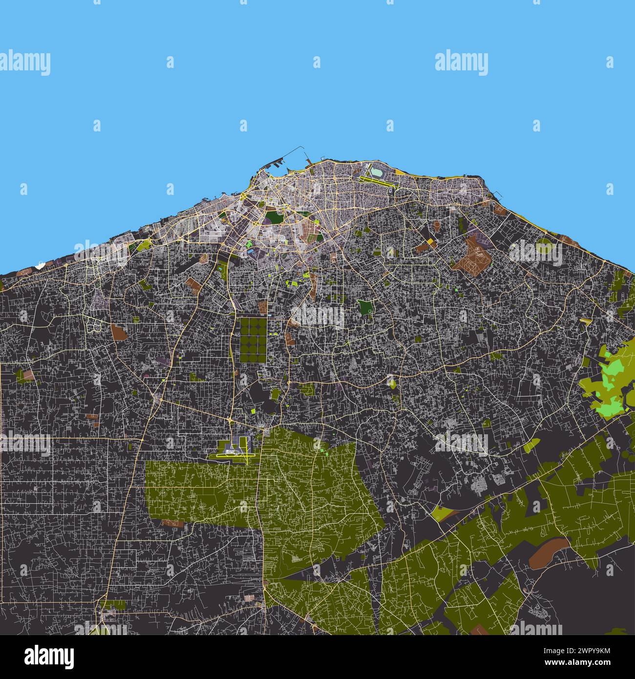 Vector city map of Tripoli, Libya Stock Vector Image & Art - Alamy
