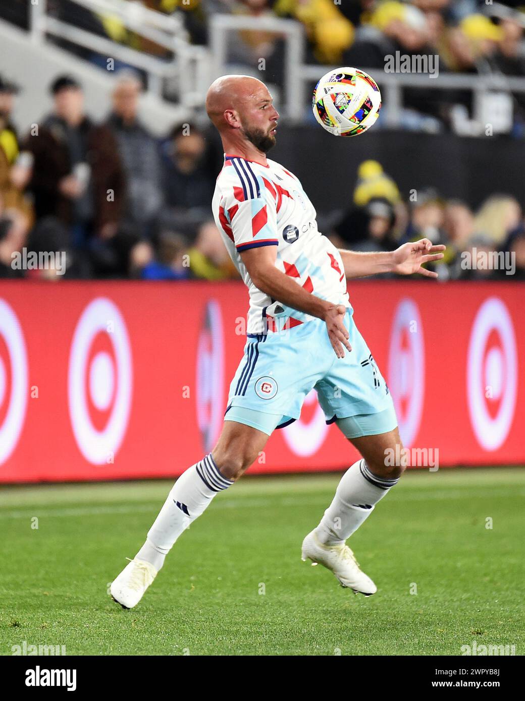 Columbus, Ohio, USA. 9th Mar, 2024. Chicago Fire FC defender Chase ...