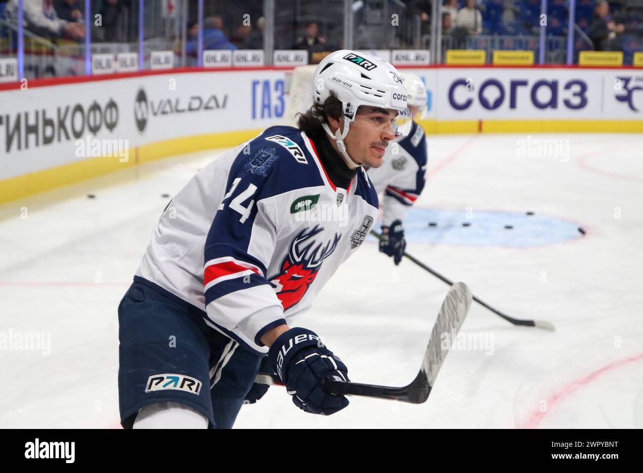 Saint Petersburg, Russia. 09th Mar, 2024. Torpedo Hockey Club player ...